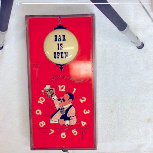 spartus corporation | Other | Vintage Bar Is Open Lamp Lightup Clock ...